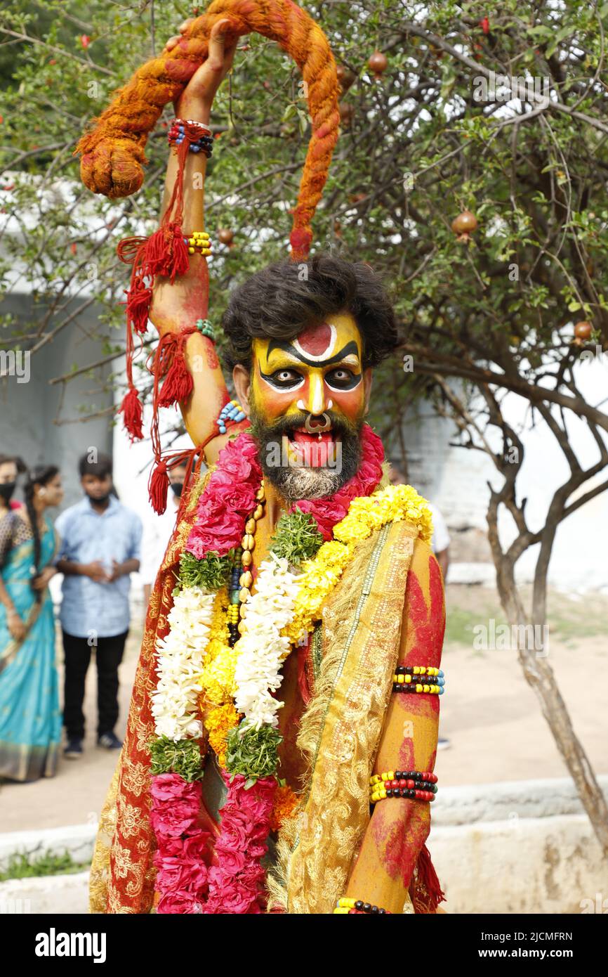 Indian Male Devotee at temple Stock Photo - Alamy