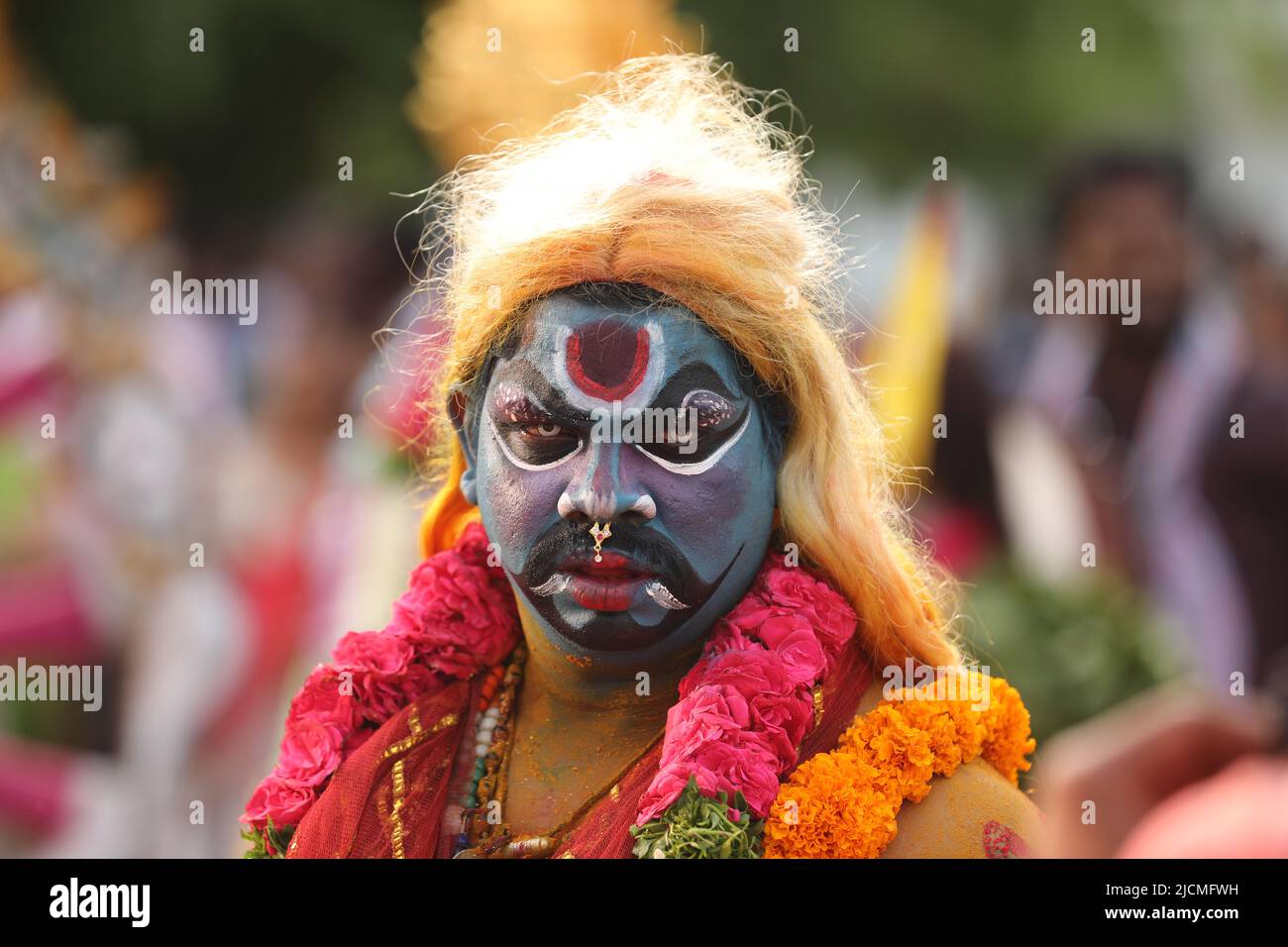 Indian Male Devotee at temple Stock Photo - Alamy
