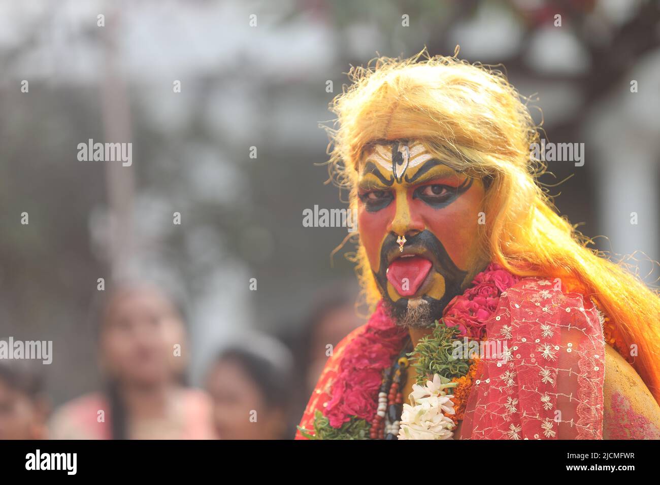 Indian Male Devotee at temple Stock Photo - Alamy