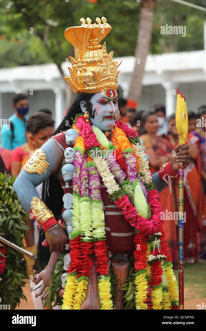 Indian Male Devotee at temple Stock Photo - Alamy