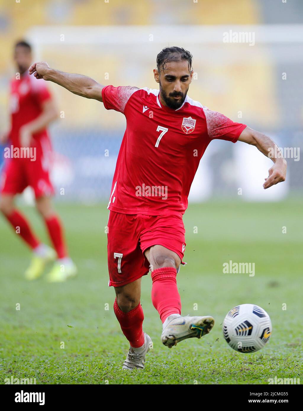 Kuala Lumpur, Malaysia. 14th June, 2022. Ali Jaafar Madan of Bahrain in action during the AFC ...