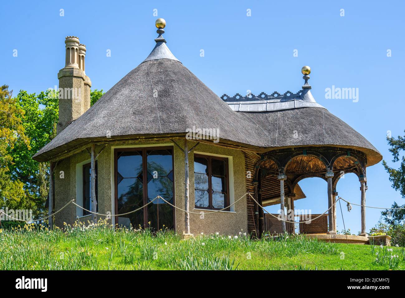 Swiss Cottage. Shuttleworth, England, 8 May, 2022 Stock Photo - Alamy