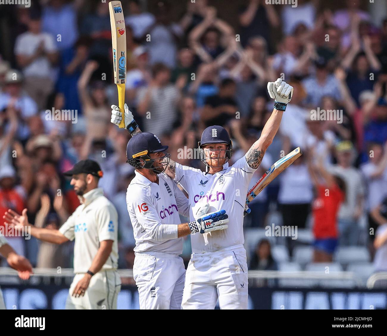 Ben Stokes of England and Ben Foakes of England celebrate winning the ...