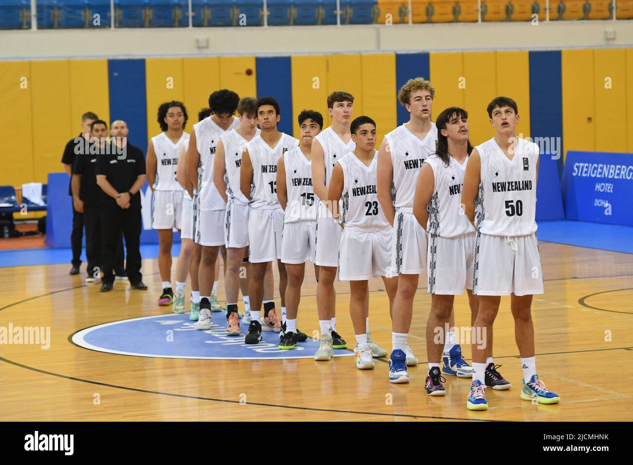 New Zealand Basketball team seen during the 2022 FIBA U16 Asian ...