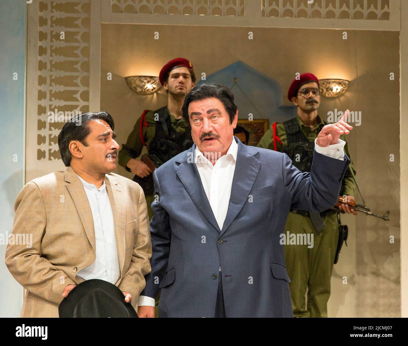 l-r: Sanjeev Bhaskar (Ahmed Alawai), Steven Berkoff (Saddam Hussein) in ...