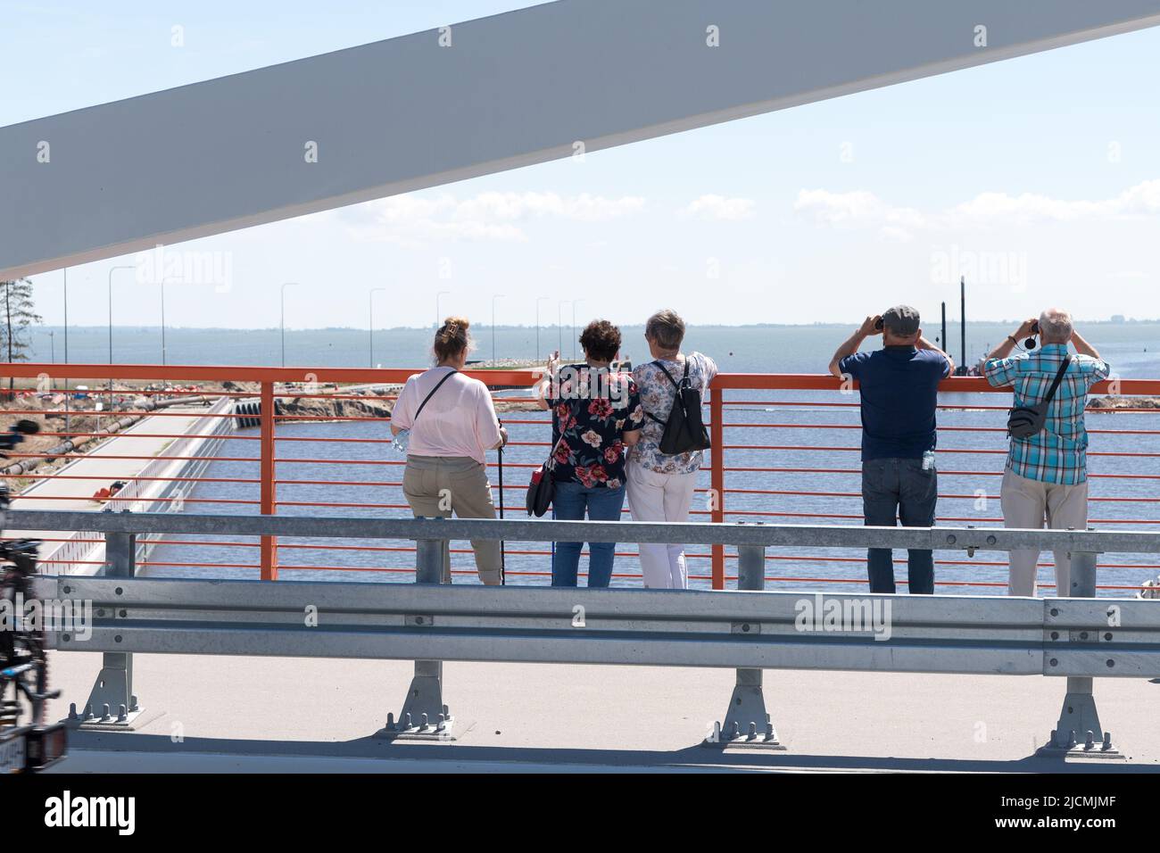 Construction site on the Vistula Spit canal which connect port of ...