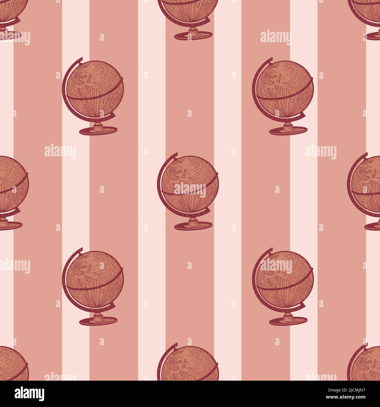 The globe engraved seamless pattern. Vintage background old atlas earth ...