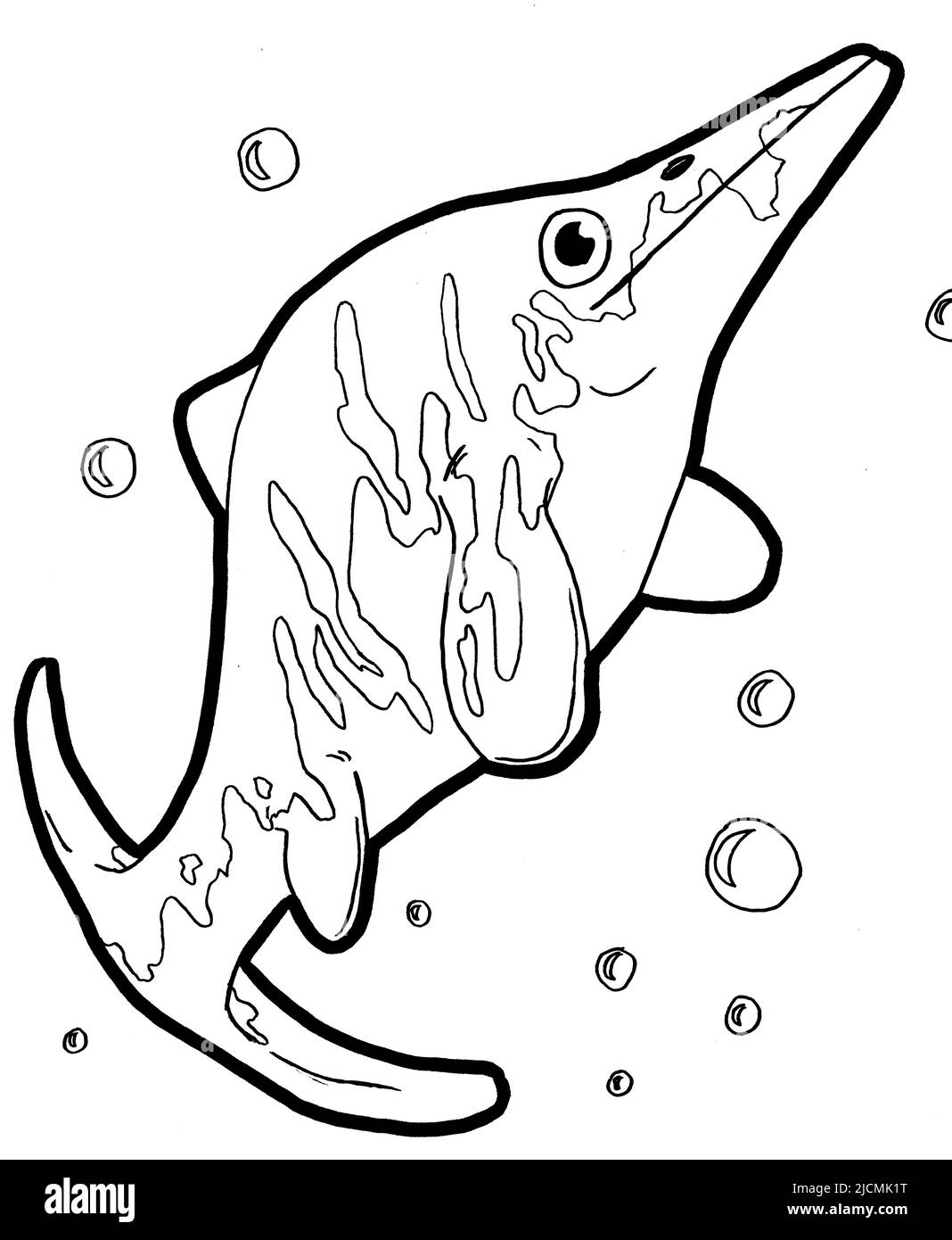 A fish coloring page Black and White Stock Photos & Images - Alamy