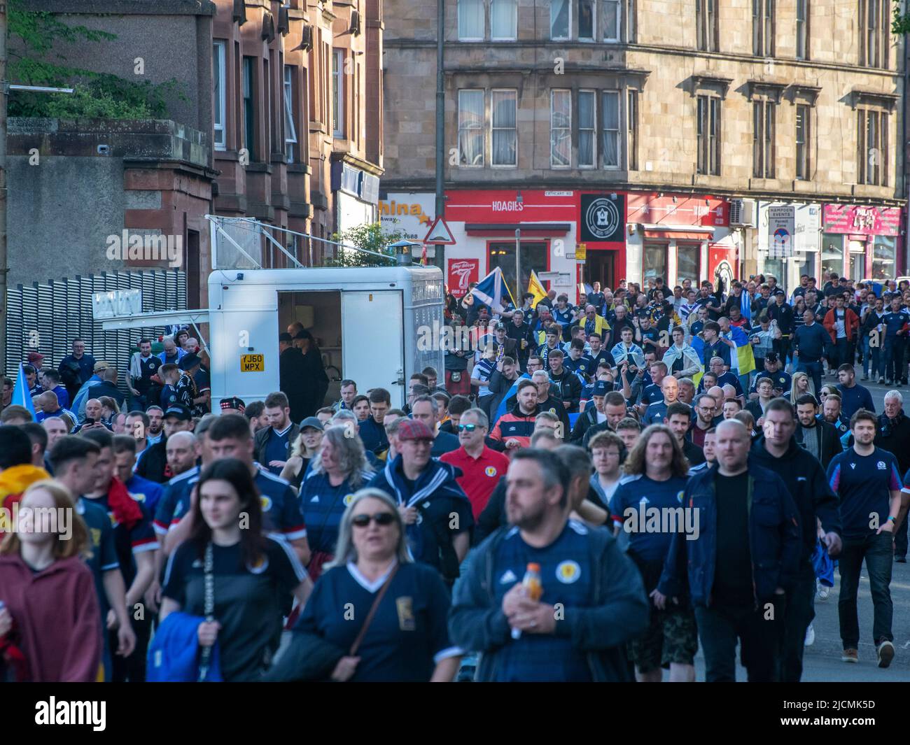 Glasgow, Scotland. UK. June 1st, 2022: Football fans going to the ...