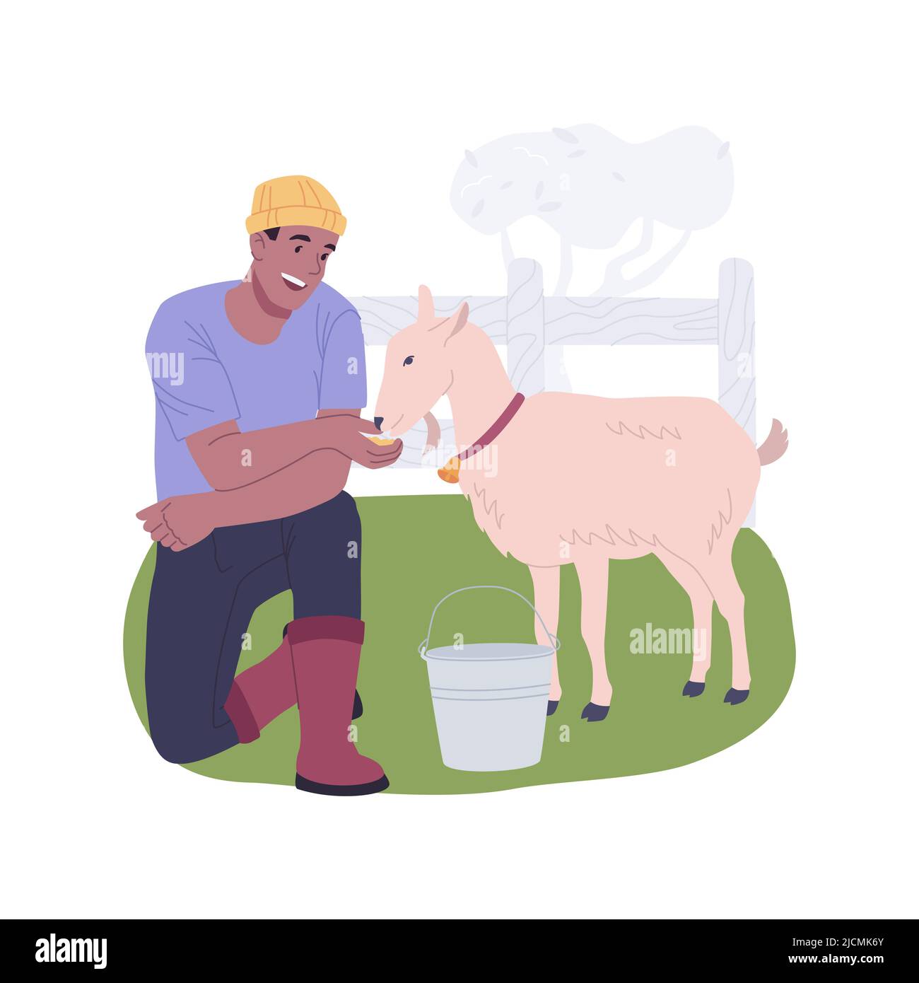 Organic livestock feed isolated cartoon vector illustrations Stock ...