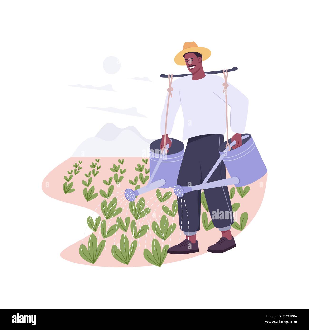 Biological pest control isolated cartoon vector illustrations Stock ...