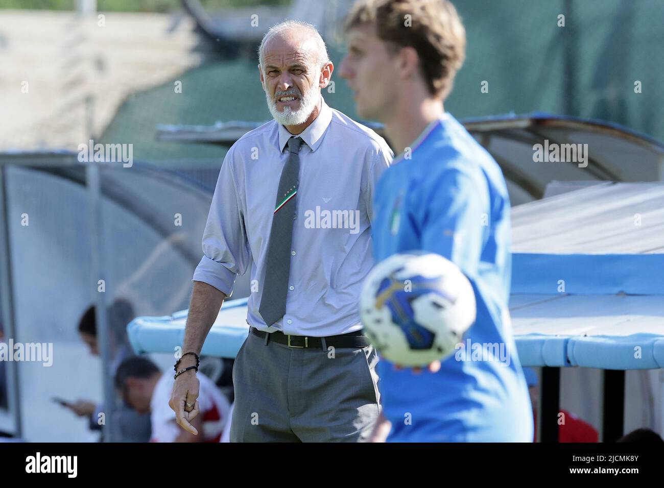 Ascoli Piceno, Italy. 14th June, 2022. Paolo Nicolato coach of Italy ...