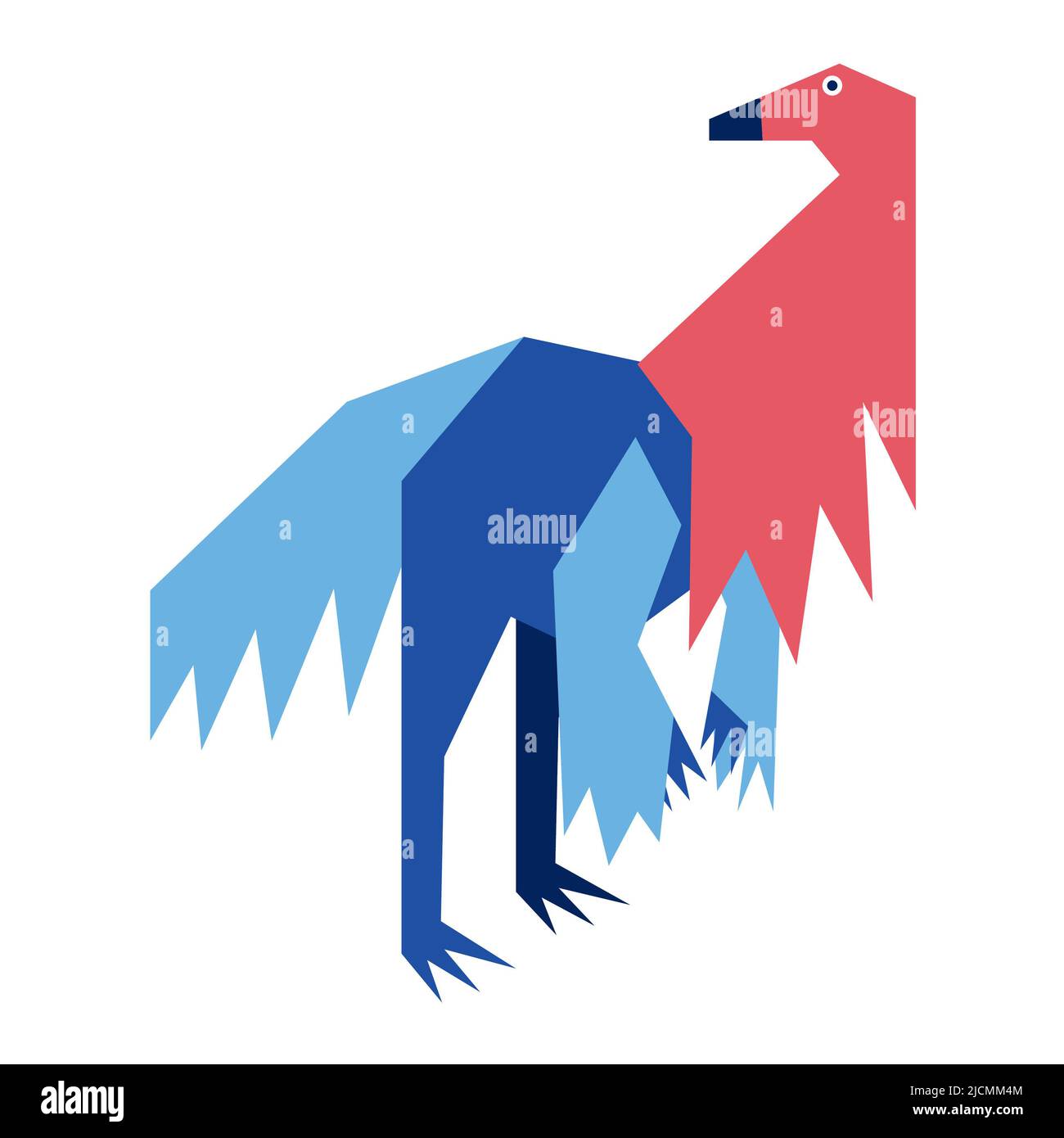 Colorful abstract geometric vector illustration of a prehistoric ...