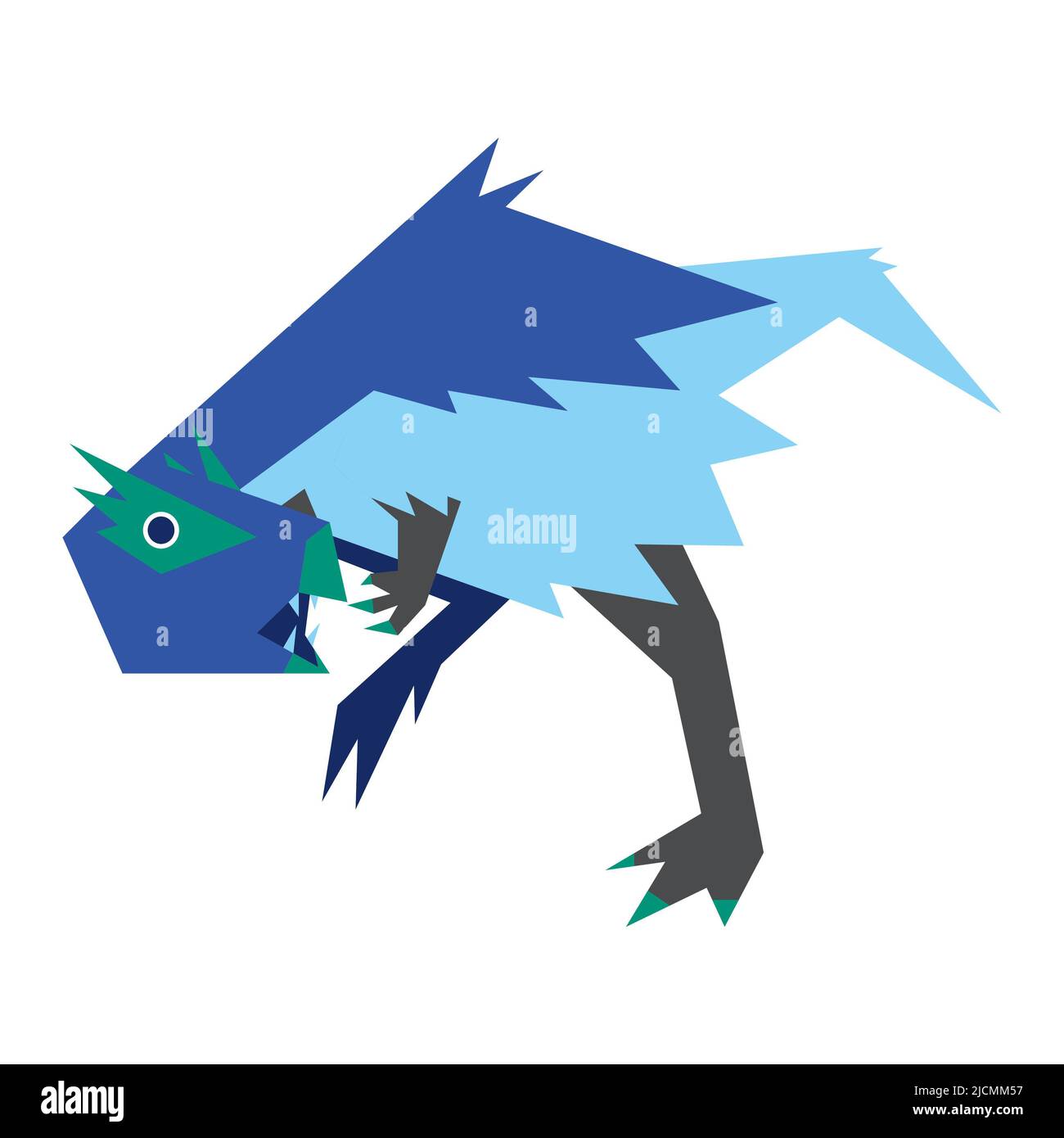 Colorful abstract geometric vector illustration of a prehistoric ...