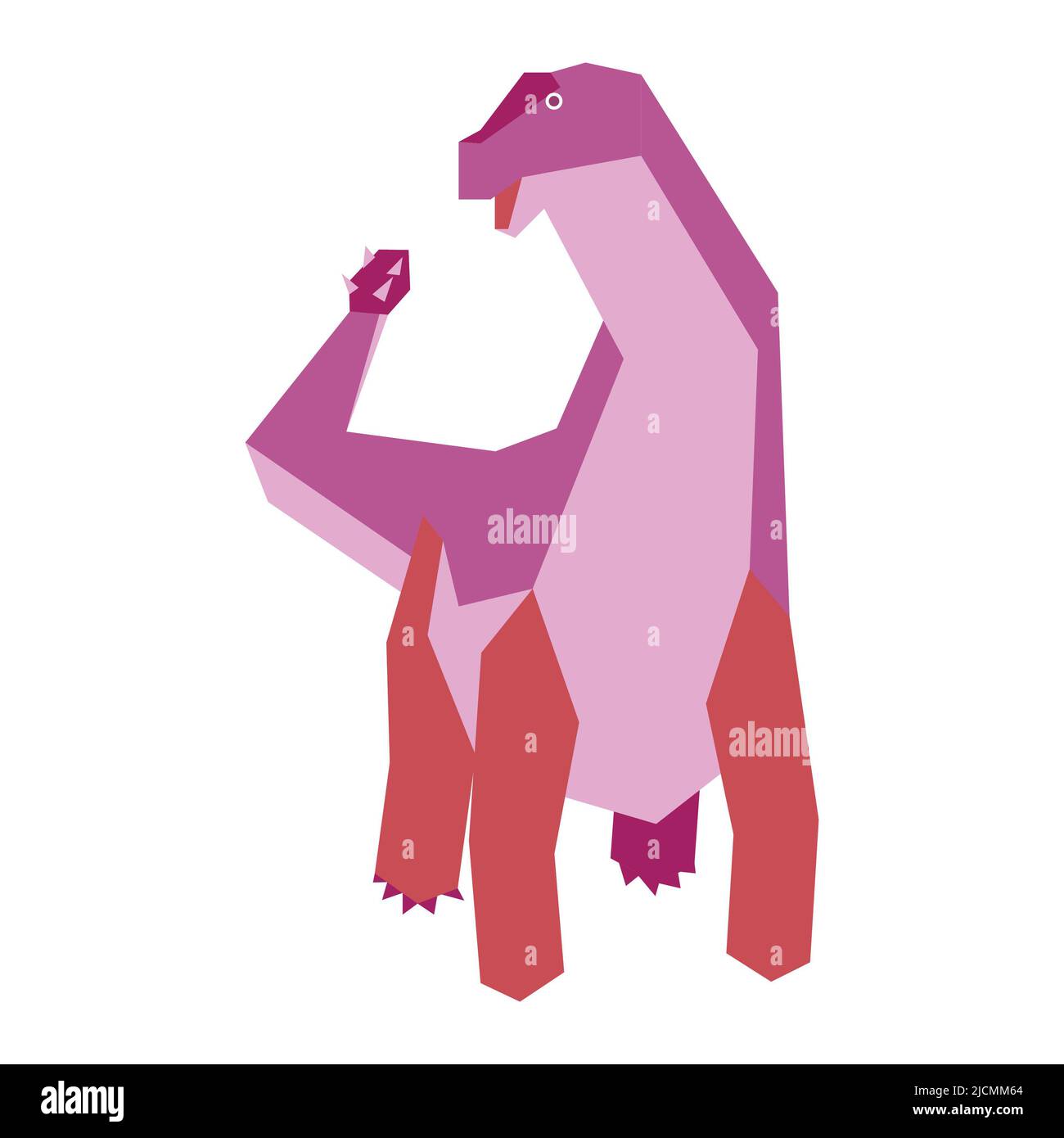 Colorful abstract geometric vector illustration of a prehistoric ...