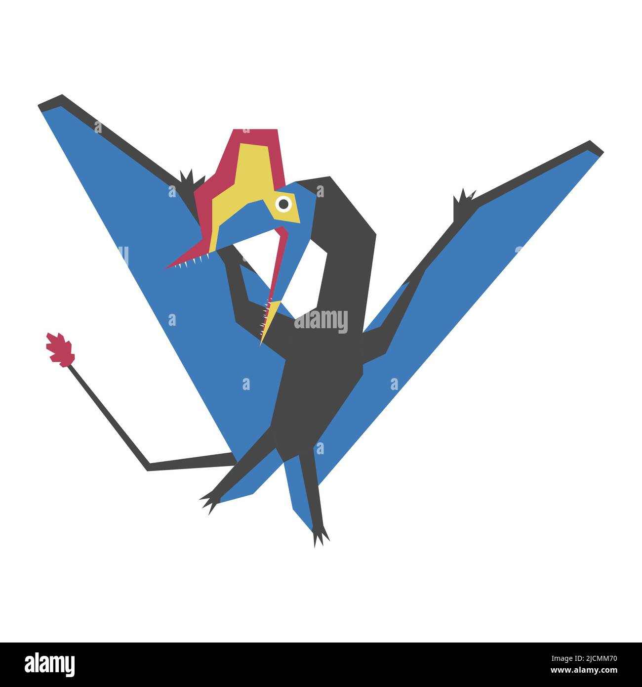 Colorful abstract geometric vector illustration of a prehistoric ...