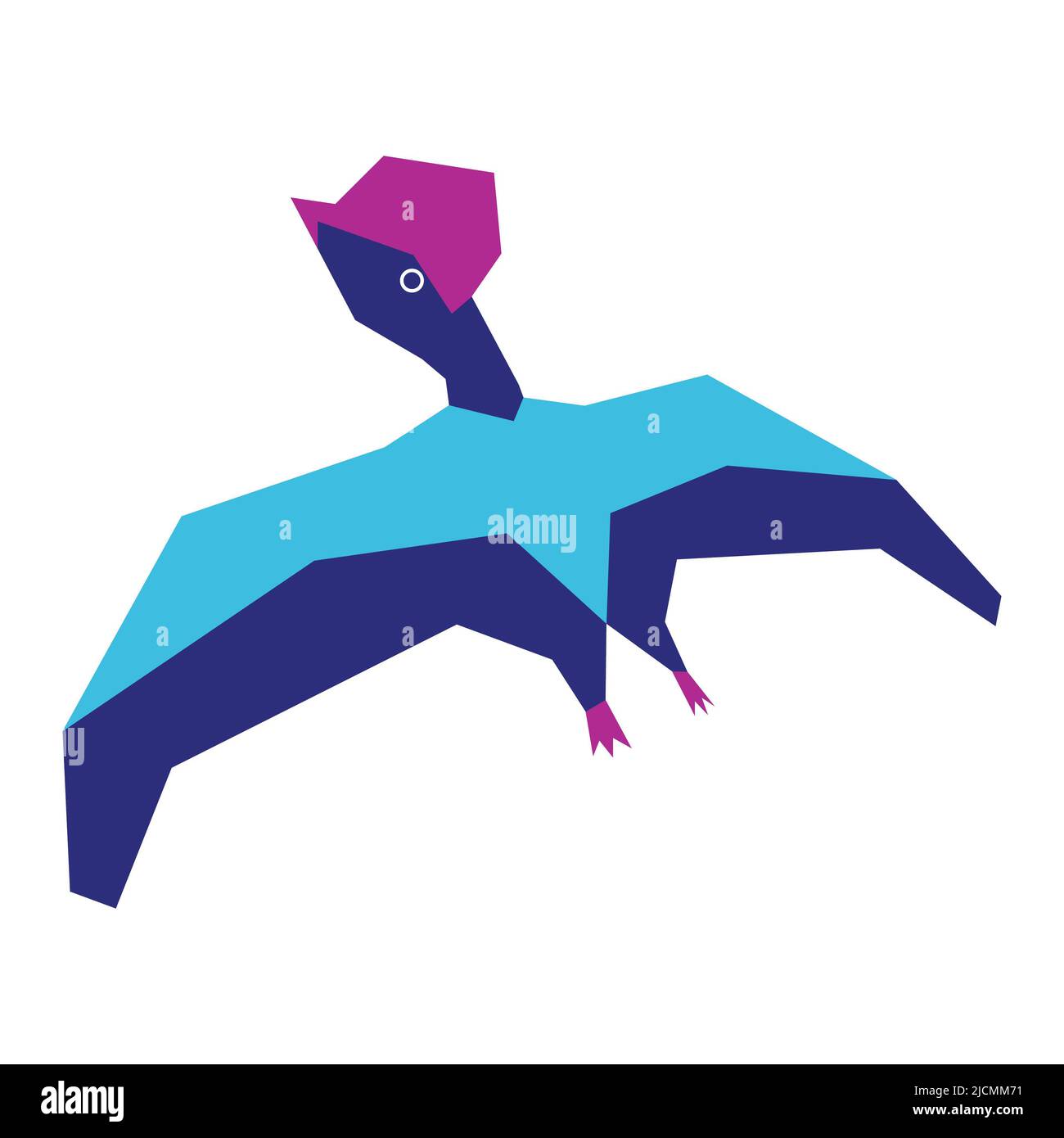 Colorful abstract geometric vector illustration of a prehistoric ...