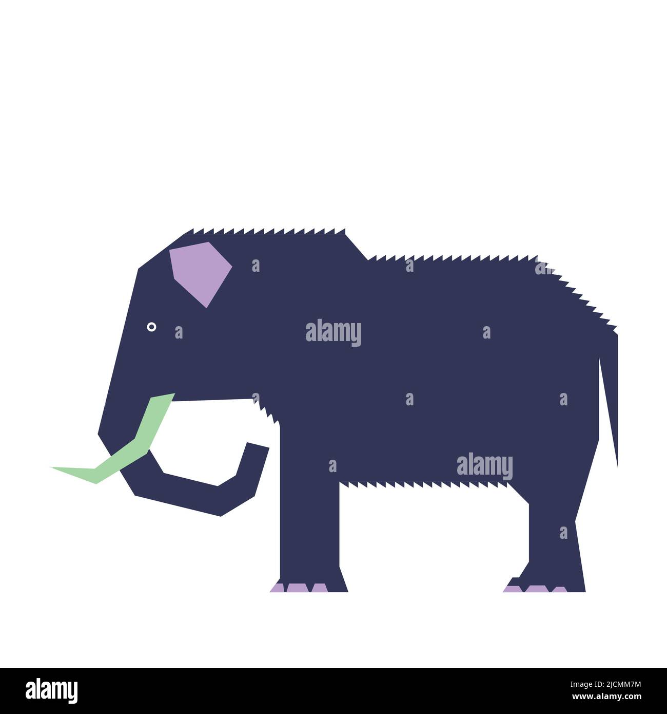 Colorful abstract geometric vector illustration of a prehistoric ...