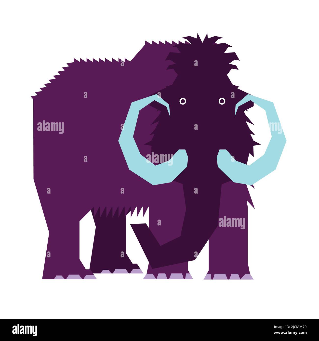 Colorful abstract geometric vector illustration of a prehistoric ...