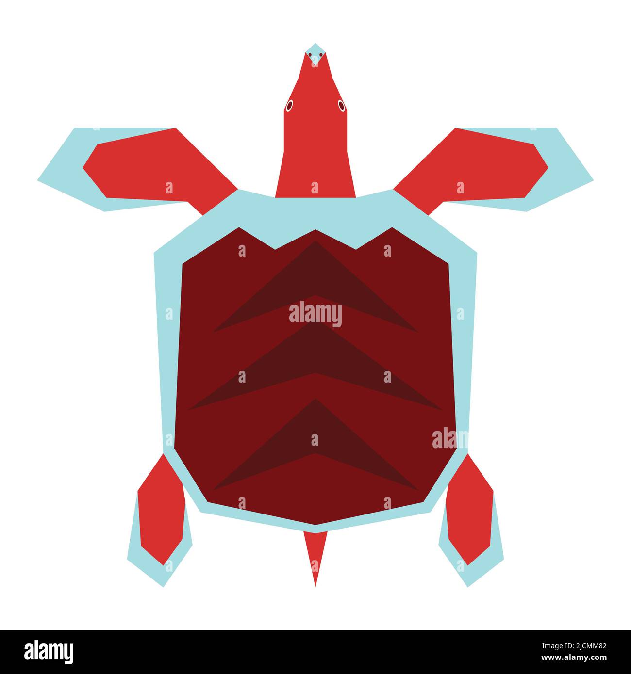 Colorful abstract geometric vector illustration of a prehistoric ...