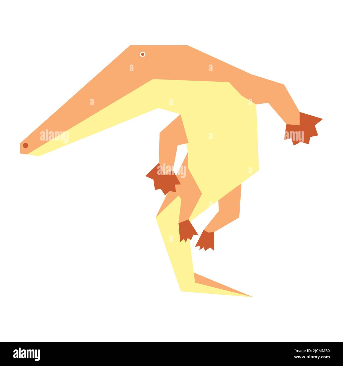 Colorful abstract geometric vector illustration of a prehistoric ...