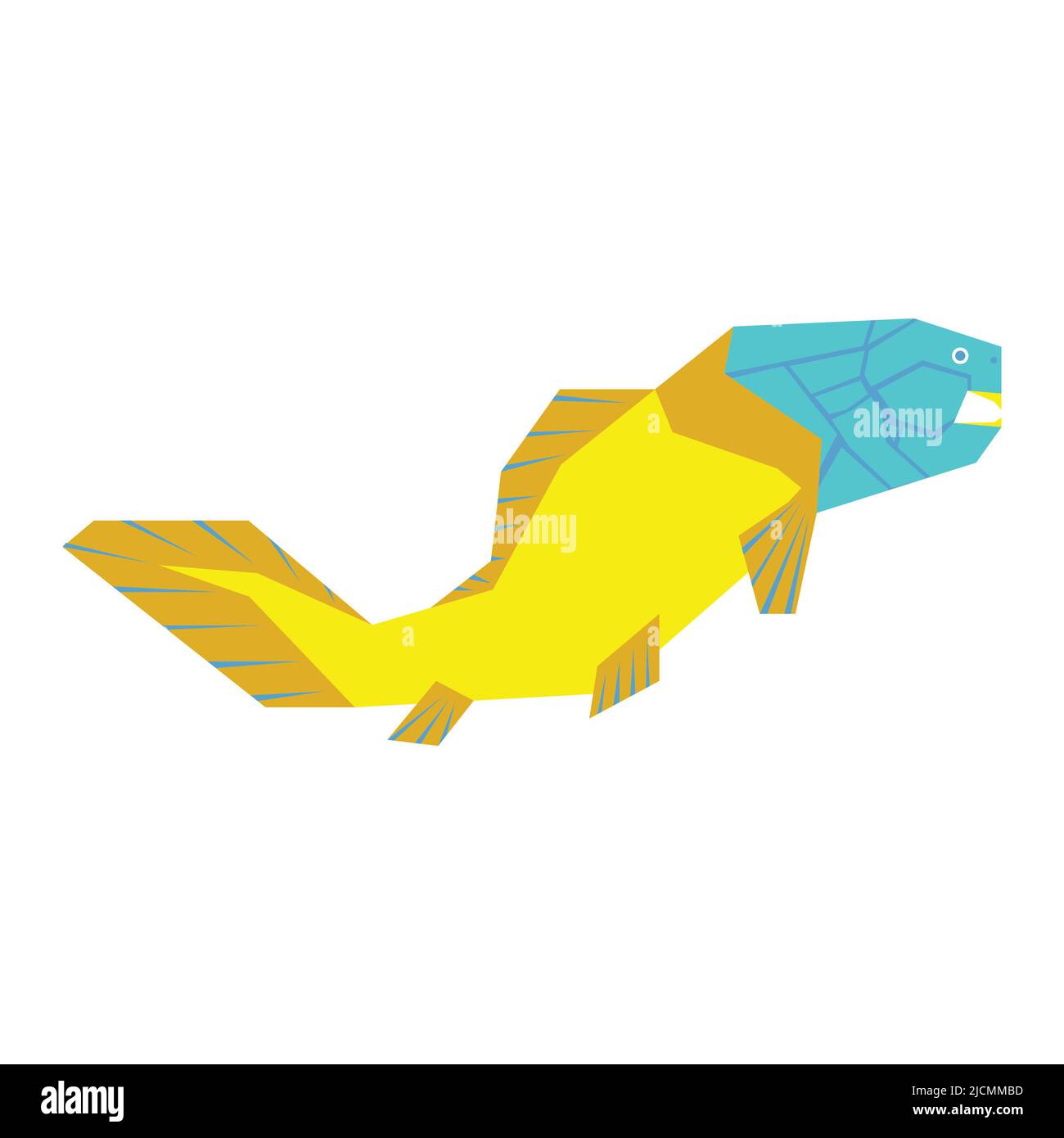 Colorful abstract geometric vector illustration of a prehistoric ...