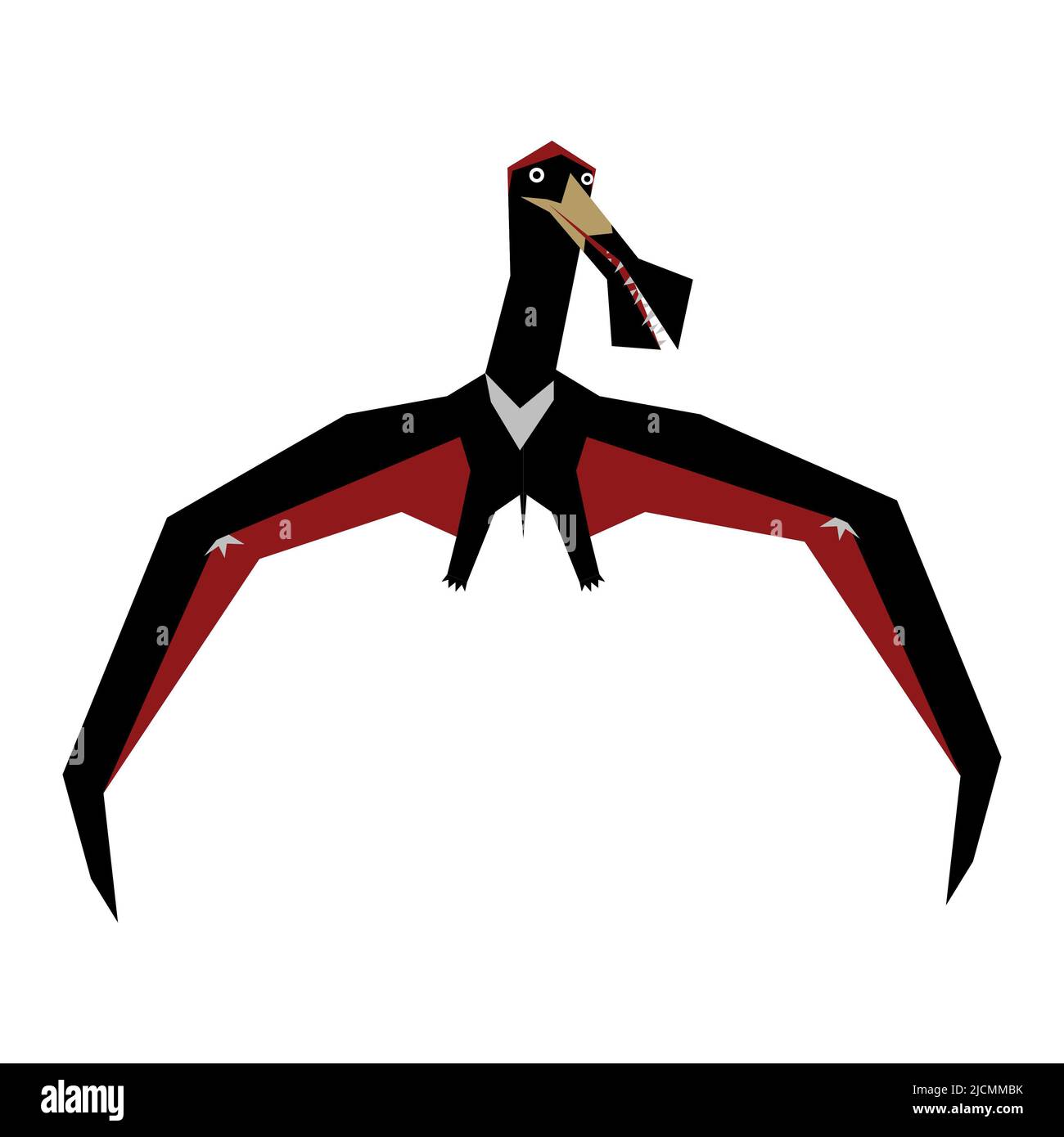 Colorful abstract geometric vector illustration of a prehistoric ...