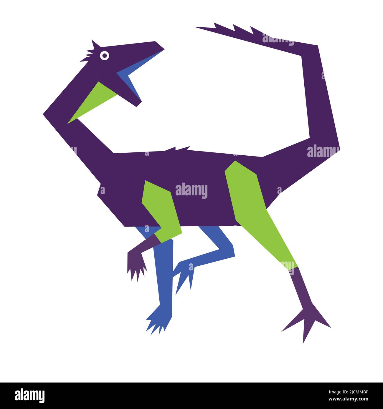 Colorful abstract geometric vector illustration of a prehistoric ...