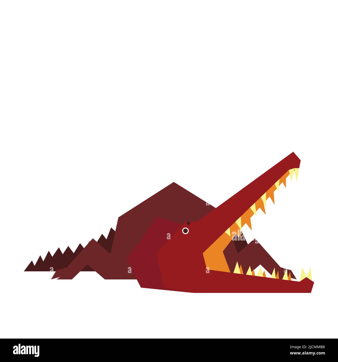 Colorful abstract geometric vector illustration of a prehistoric ...