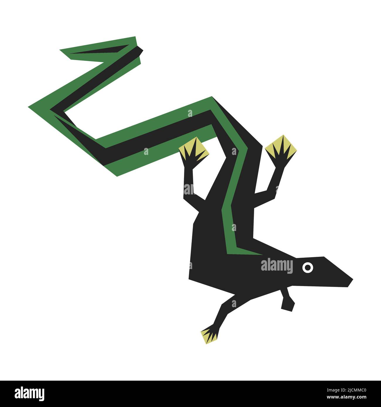 Colorful abstract geometric vector illustration of a prehistoric ...