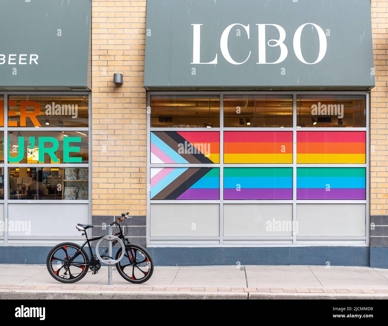 The new design of the Pride Flag by Daniel Quasar is displayed in an ...