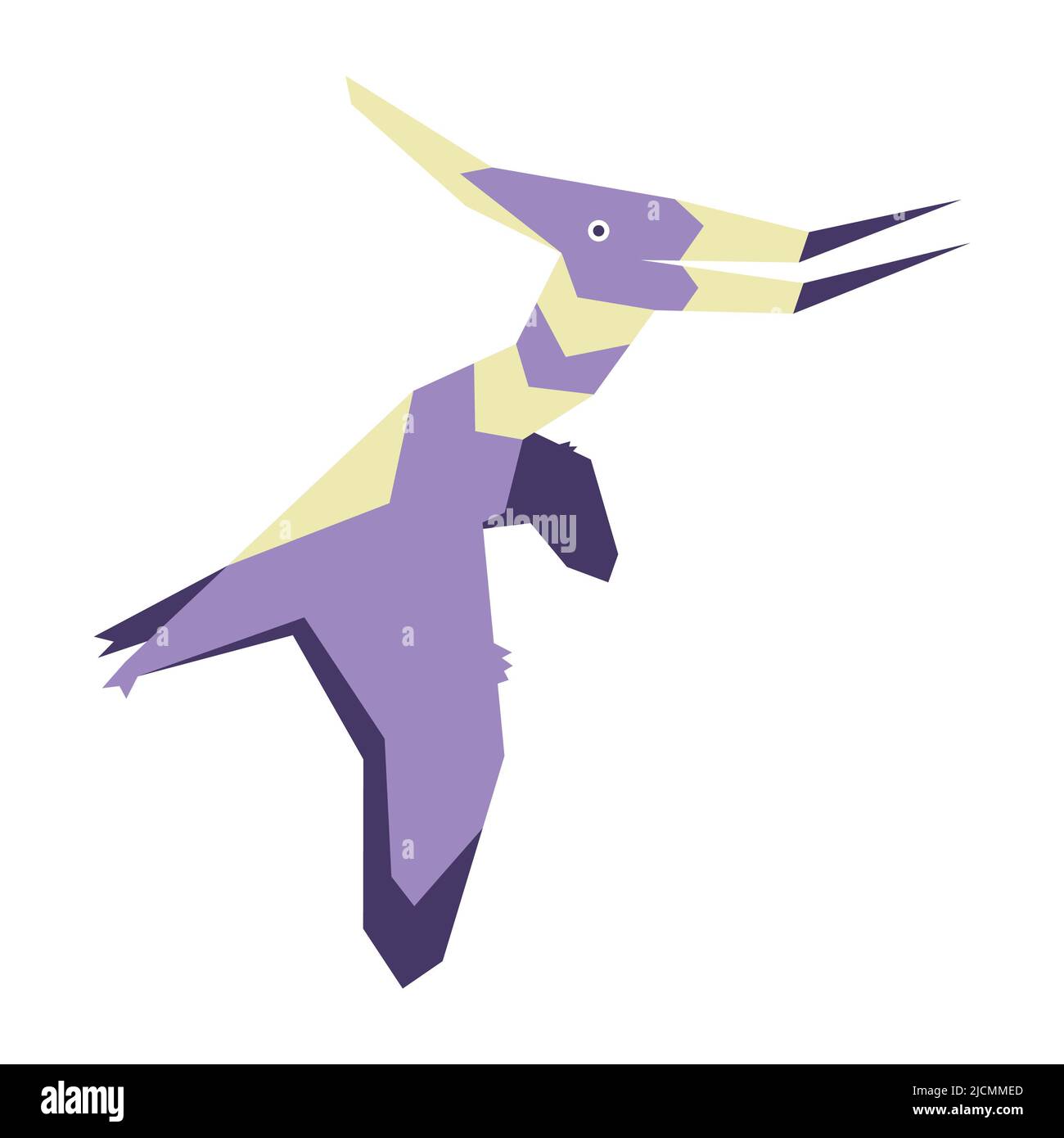 Colorful abstract geometric vector illustration of a prehistoric ...