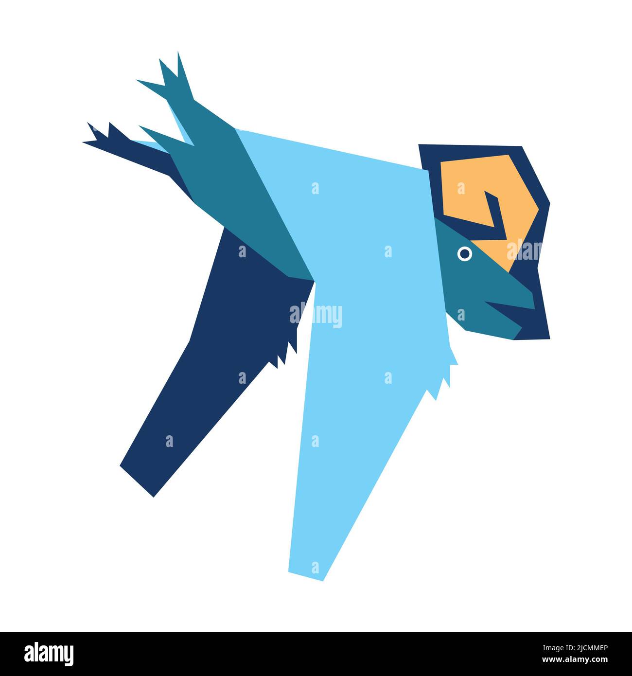 Colorful abstract geometric vector illustration of a prehistoric ...