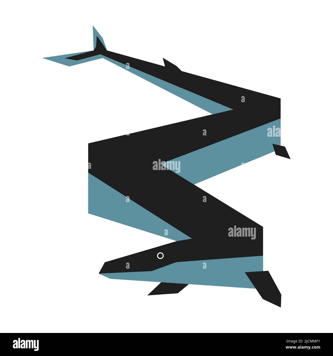 Colorful abstract geometric vector illustration of a prehistoric ...