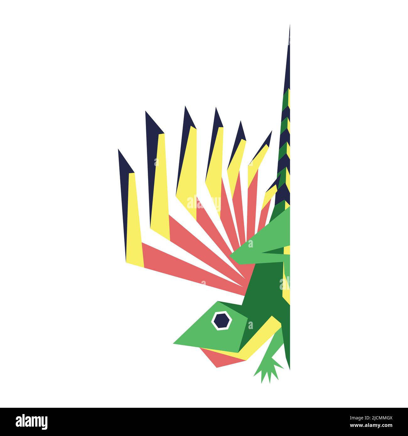 Colorful abstract geometric vector illustration of a lizard Stock Photo ...