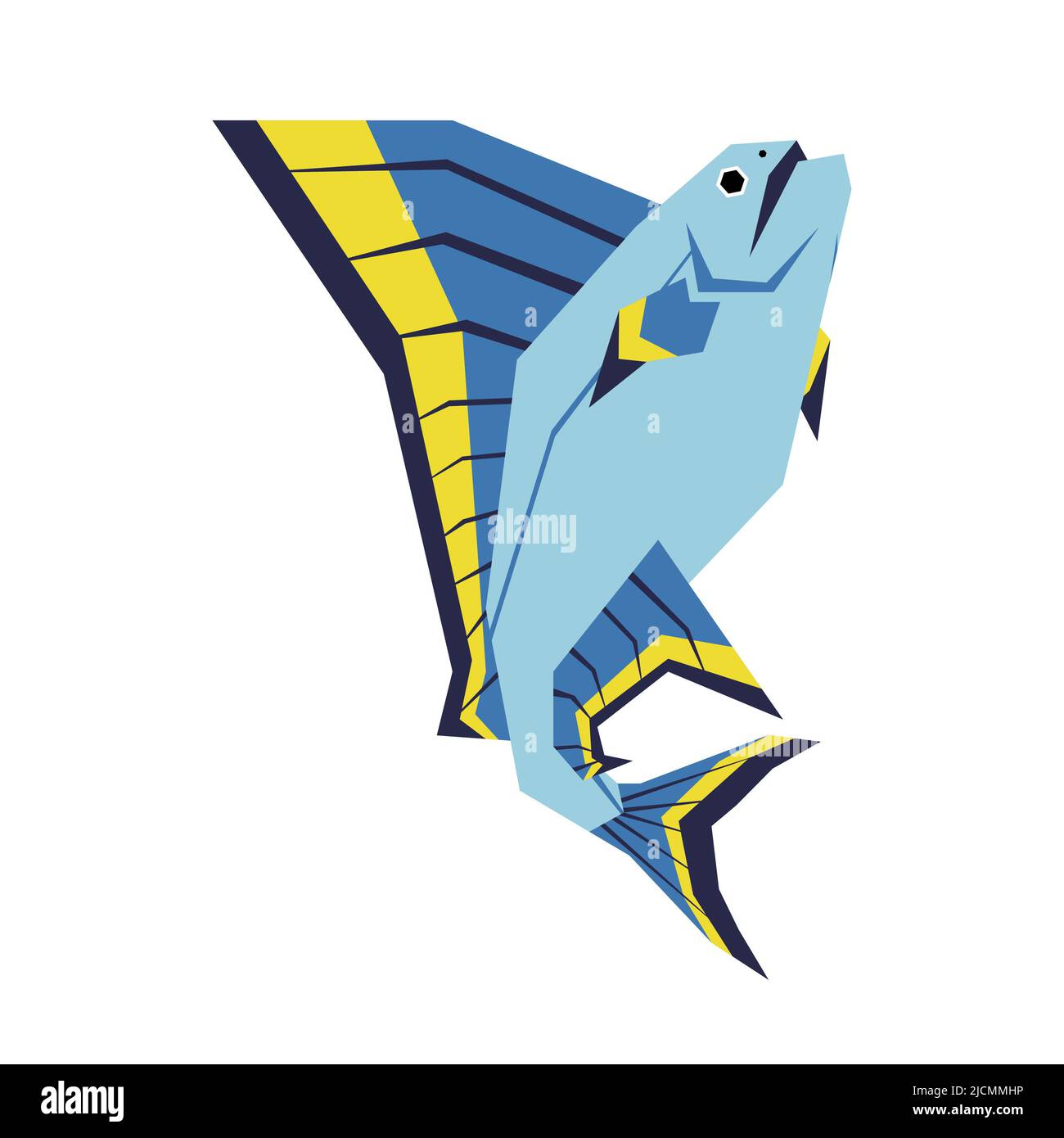 Colorful abstract geometric vector illustration of prehistoric creature ...