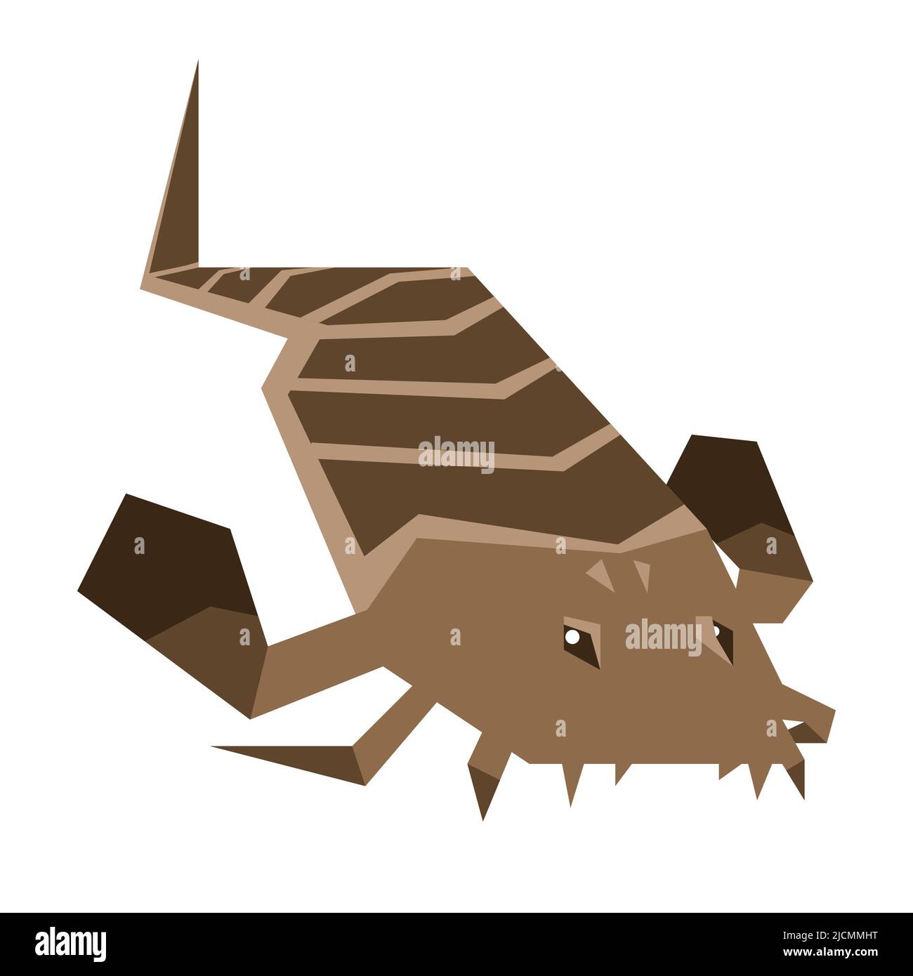 Colorful abstract geometric vector illustration of prehistoric creature ...