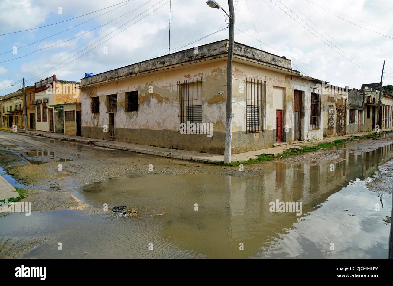 colorful old houses in the streets of cardenas on cuba Stock Photo - Alamy