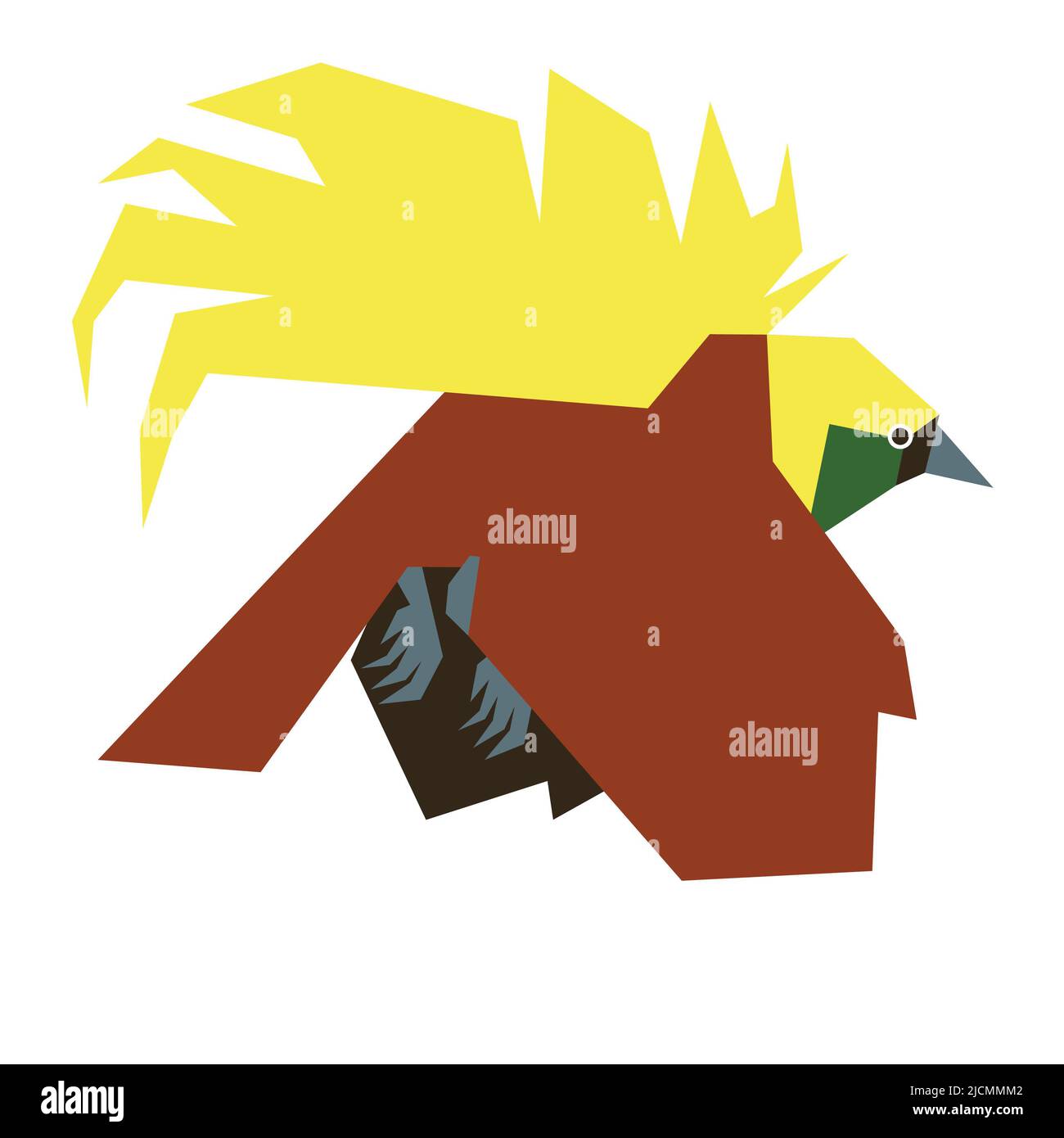 Colorful abstract geometric vector illustration of a bird Stock Photo ...