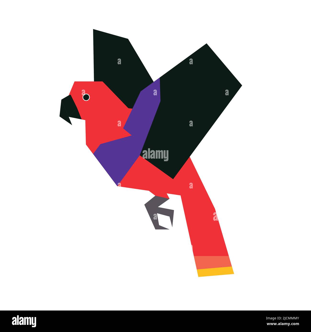Colorful abstract geometric vector illustration of a bird Stock Photo ...