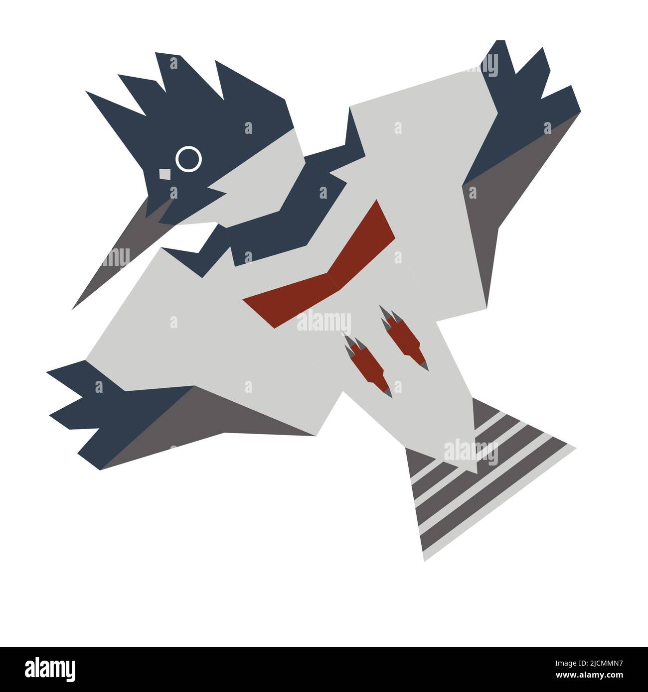 Colorful abstract geometric vector illustration of a bird Stock Photo ...