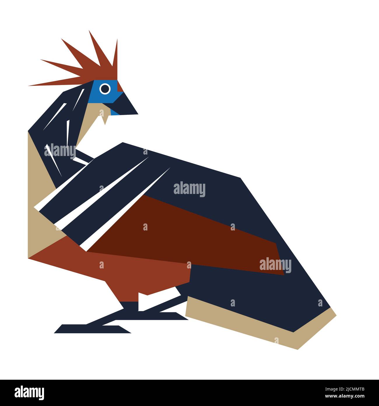 Colorful abstract geometric vector illustration of a bird Stock Photo ...