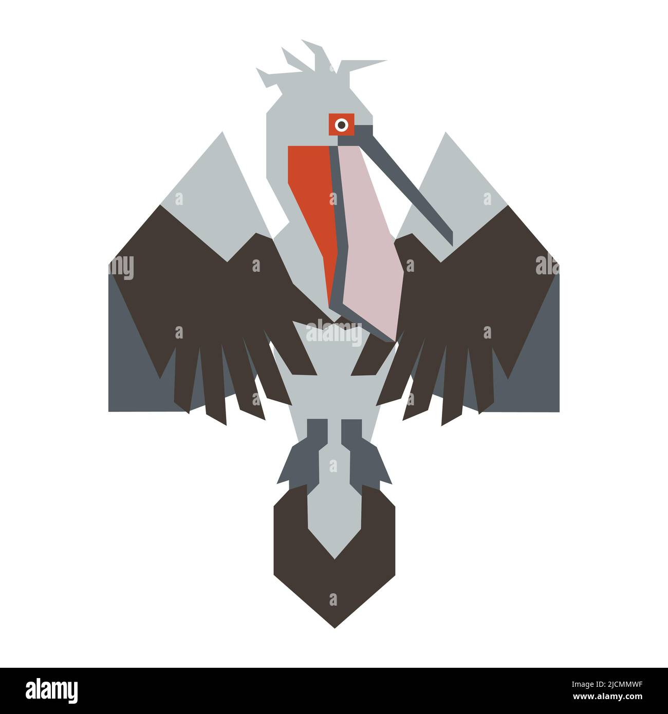 Colorful abstract geometric vector illustration of a bird Stock Photo ...