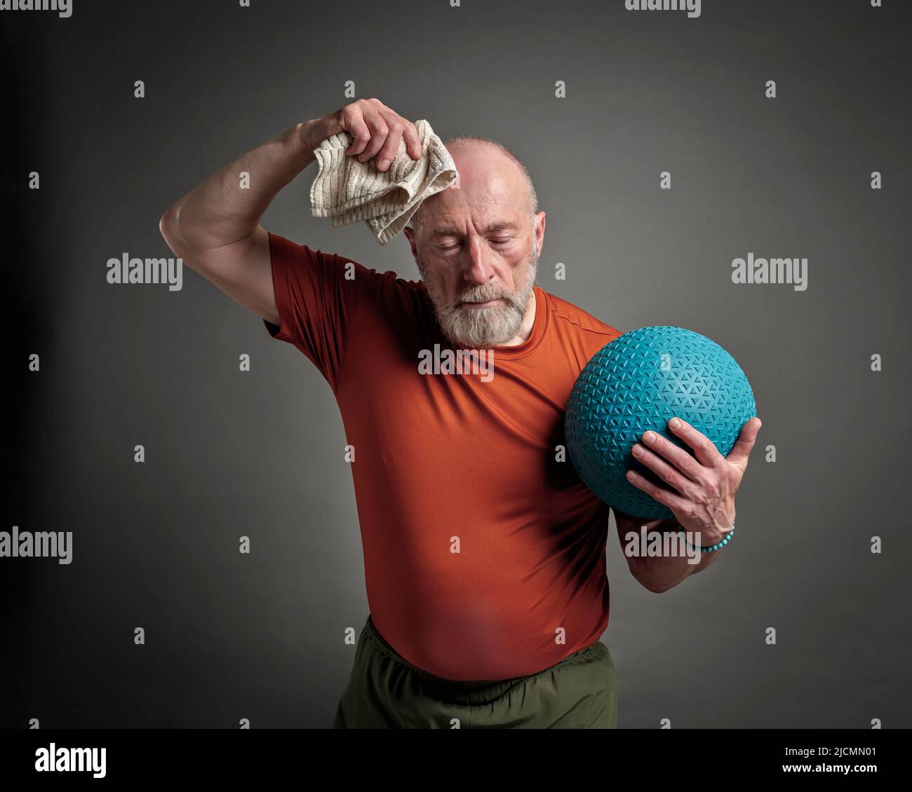 Portrait sweaty senior man in hi-res stock photography and images - Alamy