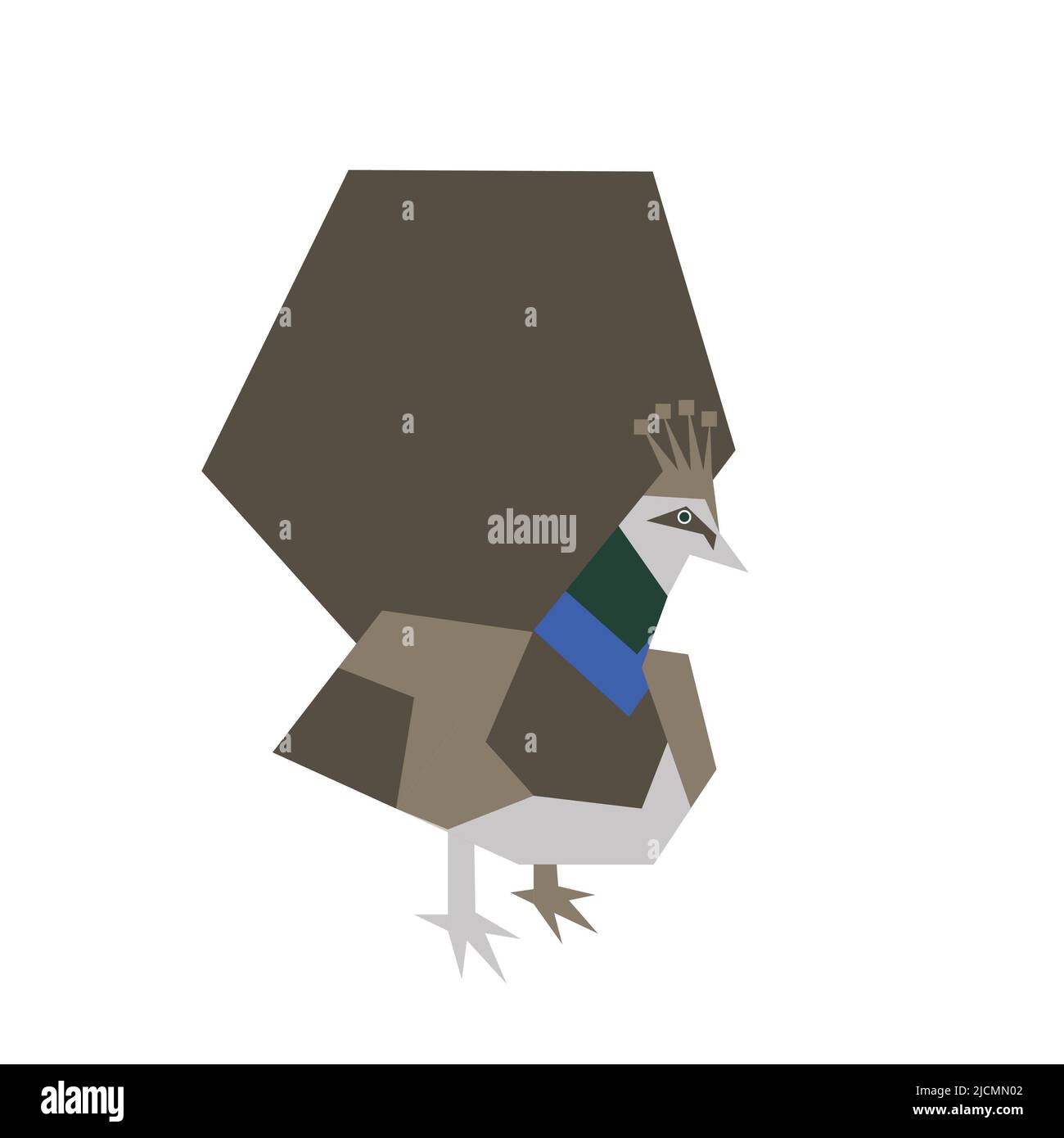 Colorful abstract geometric vector illustration of a bird Stock Photo ...