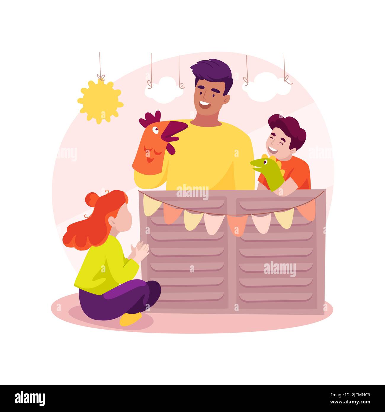 Puppet theater isolated cartoon vector illustration Stock Vector Image ...