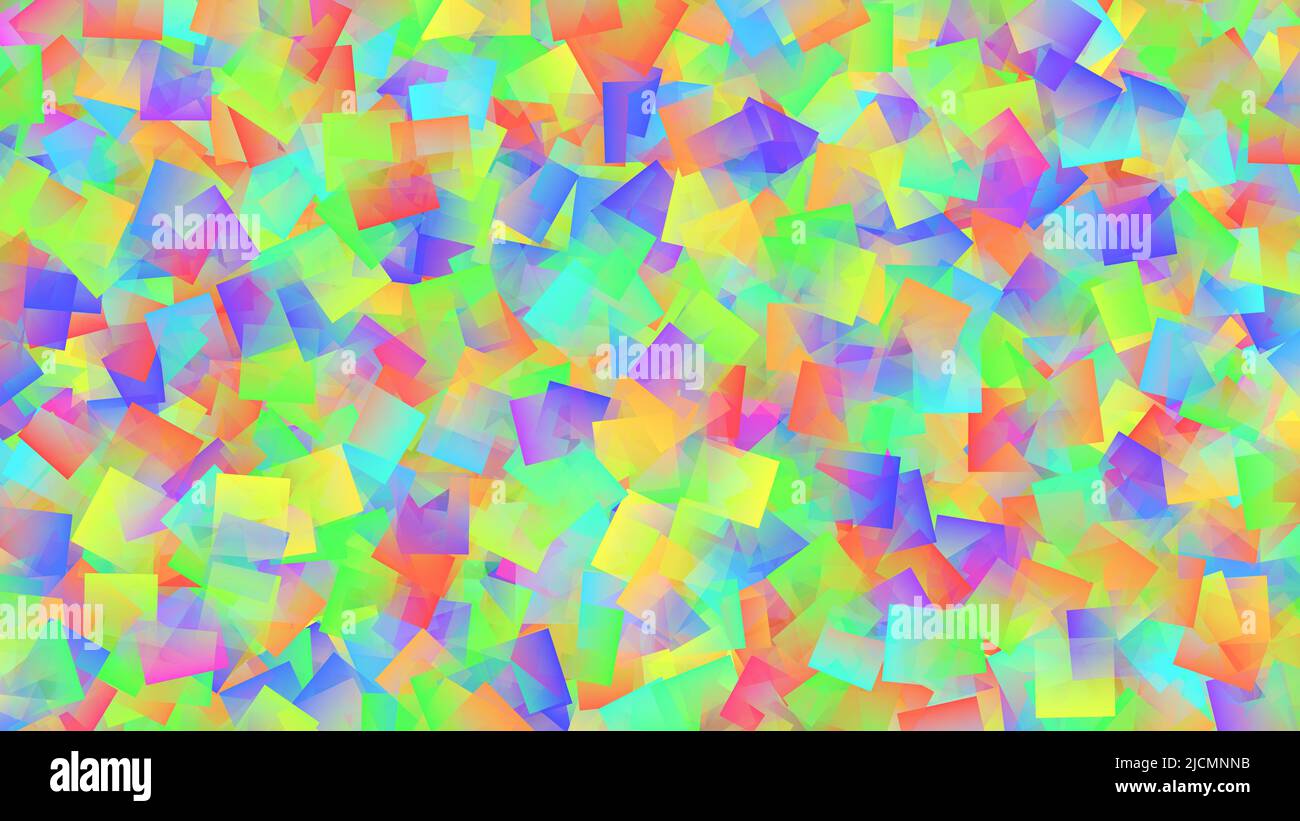 illustration abstract multi colored mixed squares - cubist stylized ...