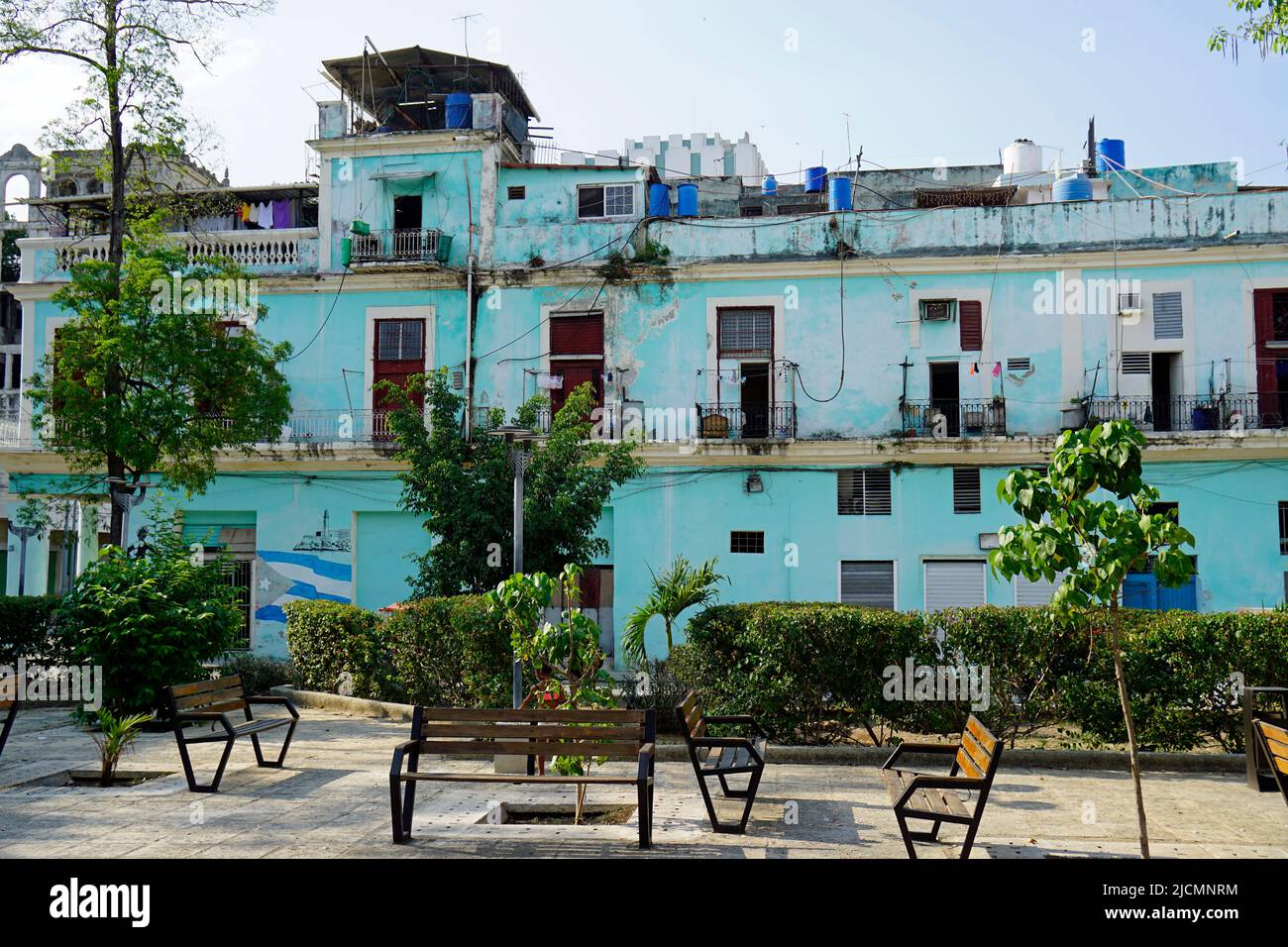 colorful run down houses in havana Stock Photo - Alamy