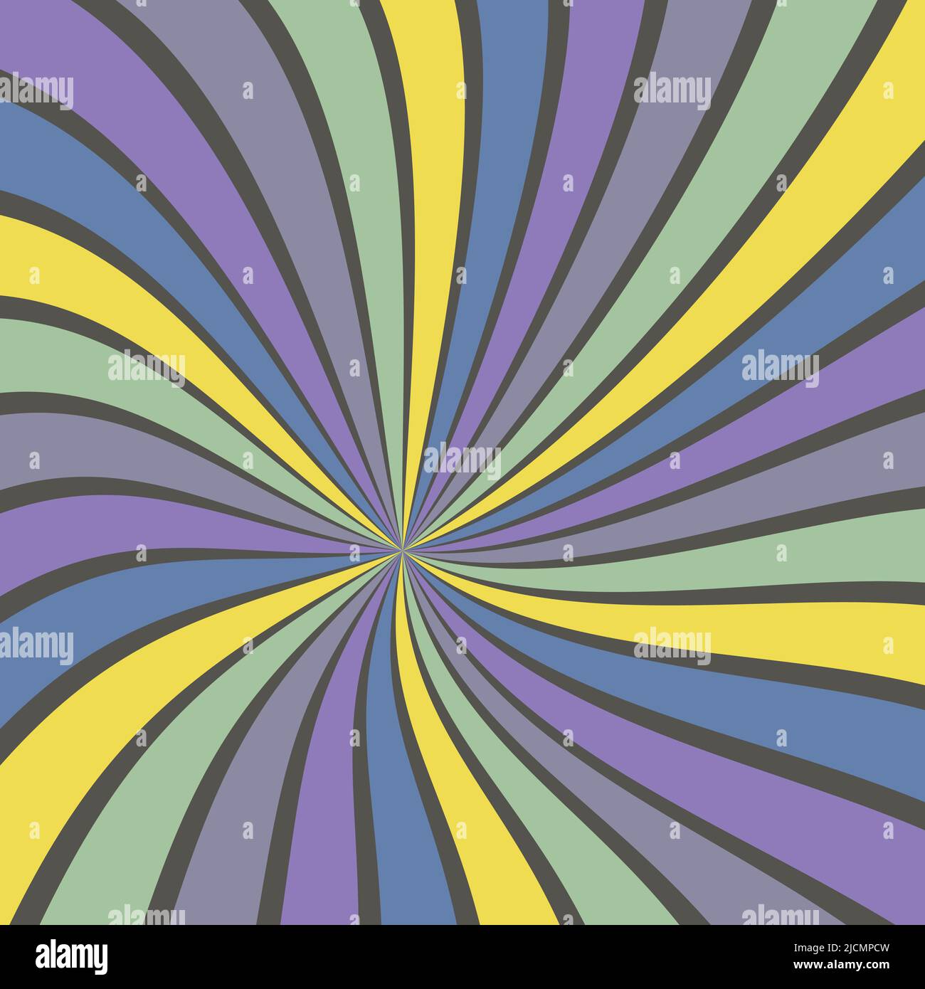 Sunburst vector background abstract summer retro pattern curved stripes ...