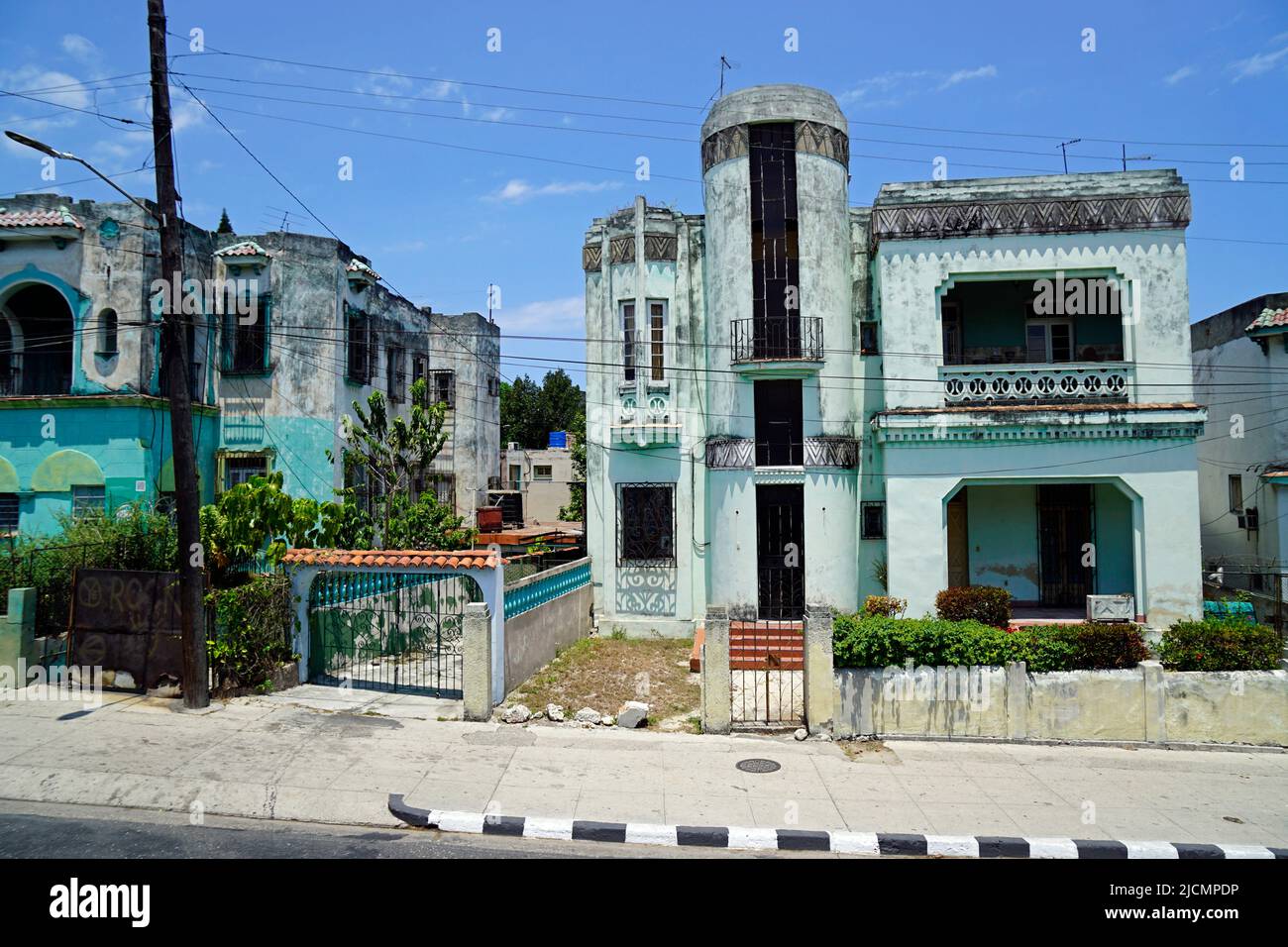 colorful run down houses in havana Stock Photo - Alamy